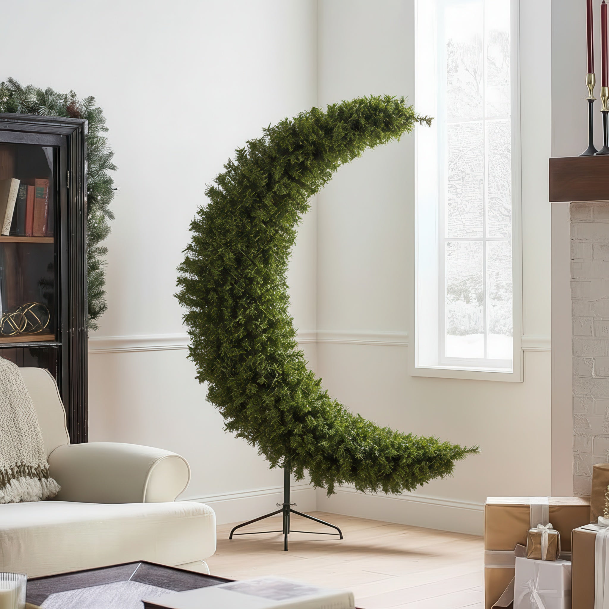 6.8ft Crescent Moon Christmas Tree – ChristmasLightsandTrees.com