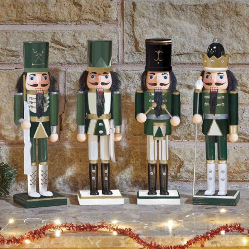 Nutcracker Large 30cm Green Grenadiers – ChristmasLightsandTrees.com