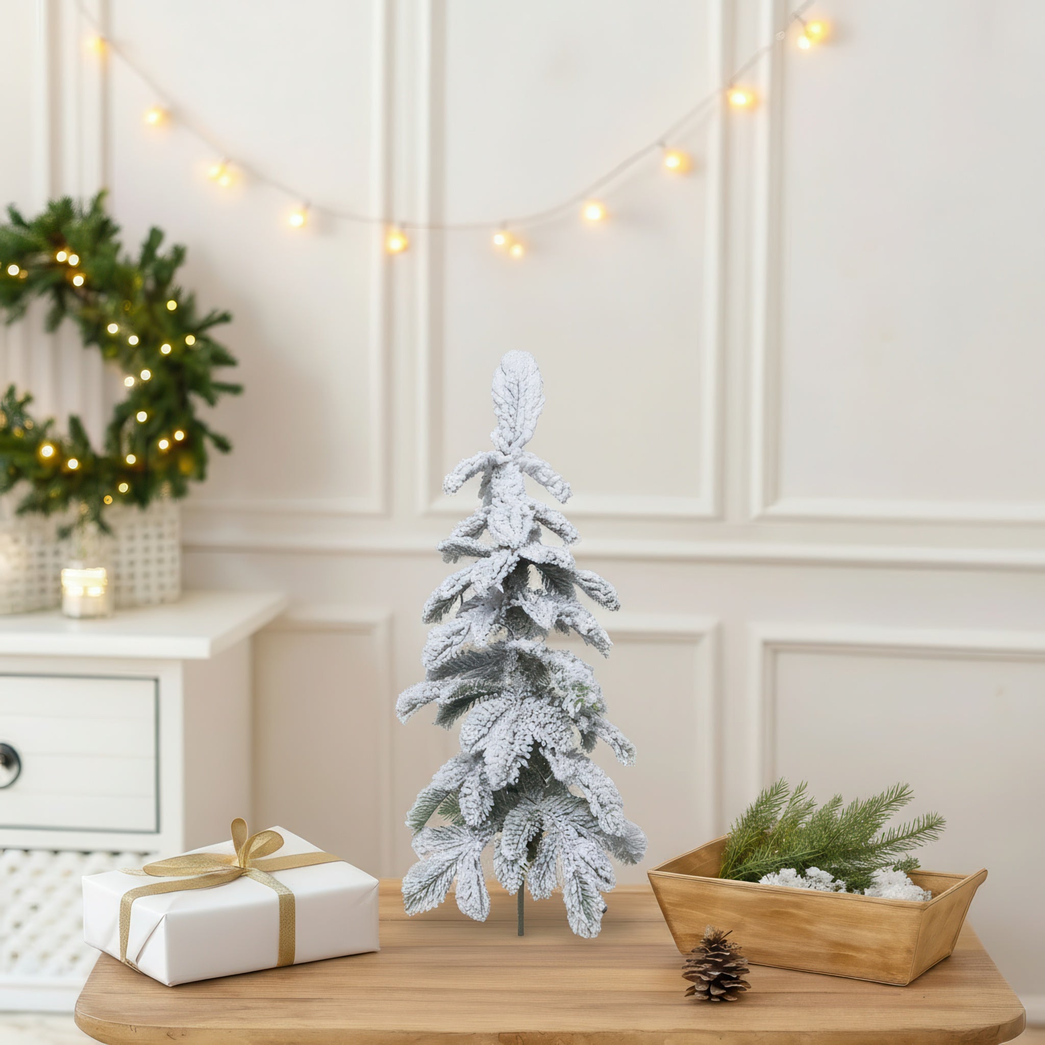 Mini Alpine Artificial Snowy Tree – ChristmasLightsandTrees.com
