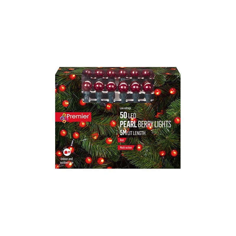 Pearl Berry Red Tree Lights – ChristmasLightsandTrees.com